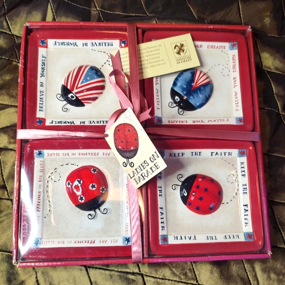 MWW Market | Dining | 4 Small Lady Bug Plates Nwt | Poshmark